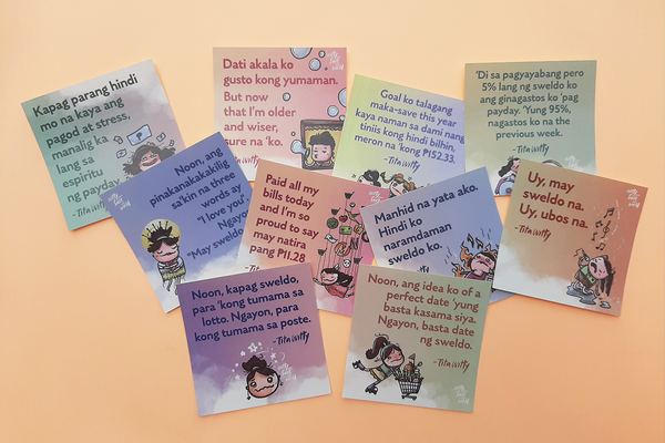 The “Sweldo can buy happiness.” Sticker Set – WittyWillSavetheWorld